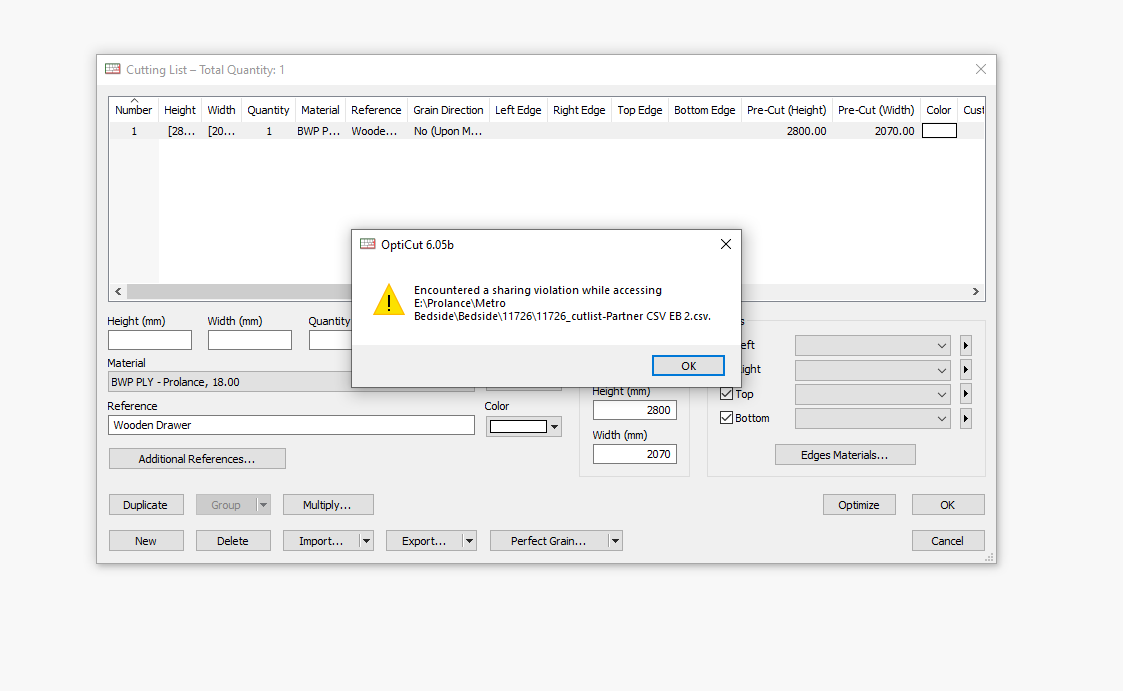 How to use CSV file on Opticut for Optimization | Forum | WOOD DESIGNER