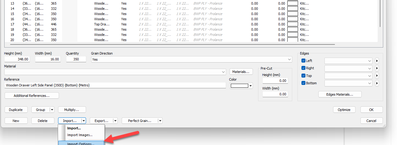 How to use CSV file on Opticut for Optimization | Forum | WOOD DESIGNER